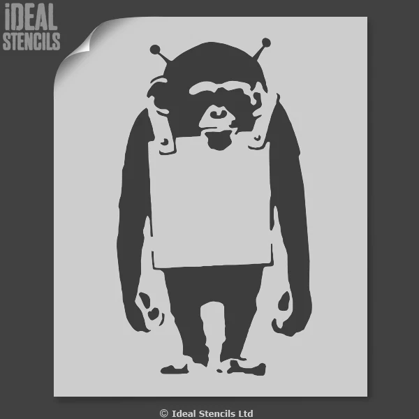 POCHOIR BANKSY SANDWICH Planche Singe Réutilisable Décor Maison Art ...