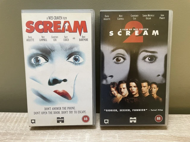 SCREAM (VHS/ 1998) And Scream 2 Bundle Horror Serial Killer Miramax ...