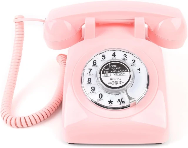 ROTARY DIAL PHONE, Retro Phone 1960'S Vintage Corded Phone, Retro Old ...