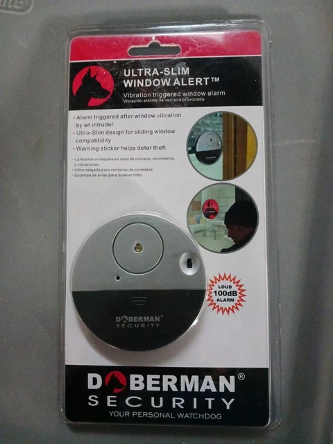 DOBERMAN SECURITY SE-0106 Ultra-Slim Window Alert Detect Vibration ...