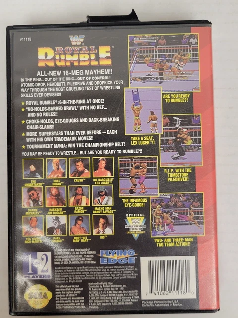 WWF ROYAL RUMBLE (Sega Genesis, 1993) Vintage & Rare EUR 9,30 - PicClick FR