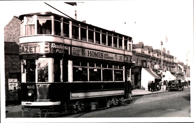 ORIGINAL REAL PHOTOGRAPH Tram Birmingham 815 tramcar circa 1940 £5.67 ...