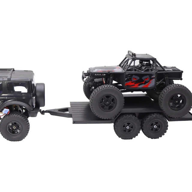 RC TRAILER UPGRADED for Hauling behind Car for 1/18 RC Crawler Car £33. ...
