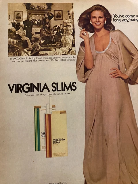 VIRGINIA SLIMS CIGARETTES, Full Page Vintage Print Ad £1.56 - PicClick UK