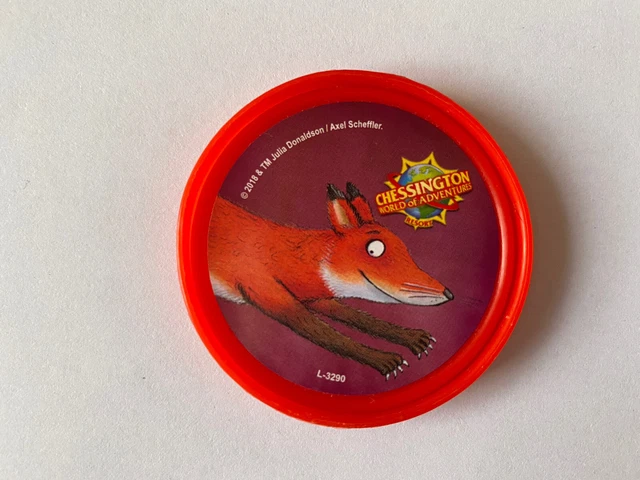 CHESSINGTON WORLD OF Adventures Merlin Pop Badge -Gruffalo/ Fox - Red ...