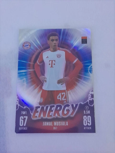 TOPPS MATCH ATTAX 2023/2024 Energy Card Jamal Musiala £9.99 - PicClick UK