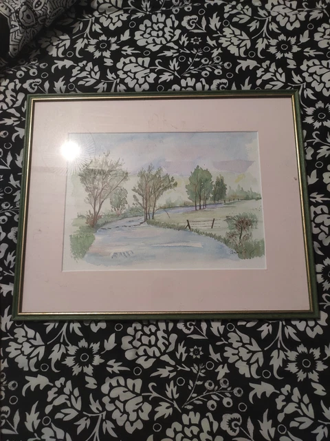 ANCIEN TABLEAU AQUARELLE signé annie rogissart beauté fatale EUR 29,00 - PicClick FR