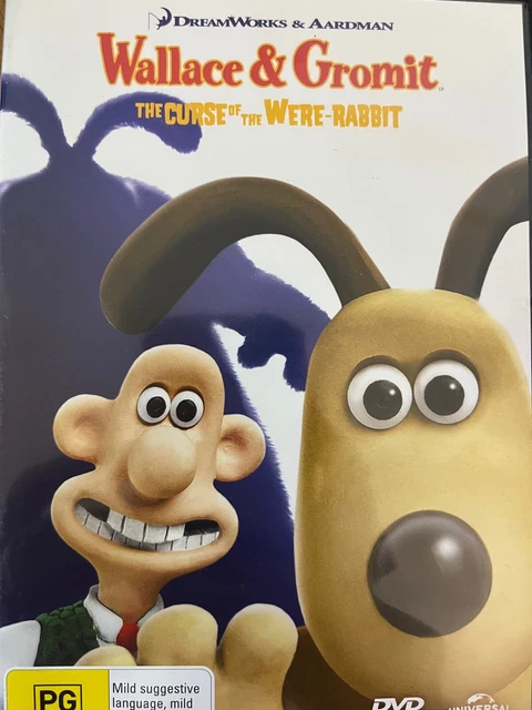 WALLACE & GROMIT: THE CURSE OF THE WERE-RABBIT DVD Aardman 2005 AS NEW ...