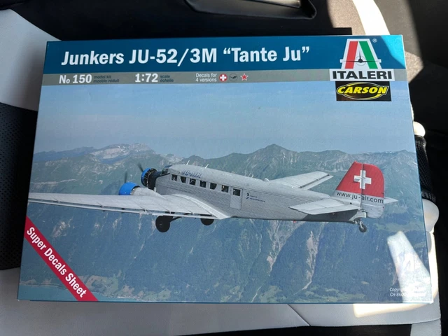 ITALERI JUNKERS JU-52/3M Tante Ju 1:72 #0308241604 EUR 30,00 - PicClick FR