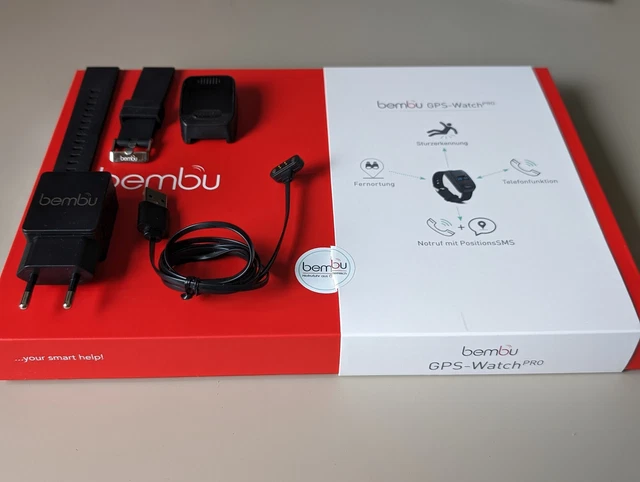 BEMBU GPS-WATCH PRO - Notrufuhr Senioren,Telefonfunktion,Ortung ...