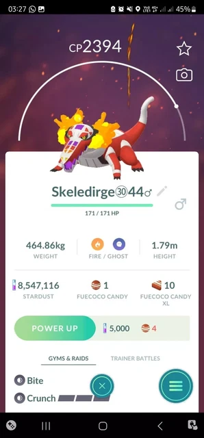 POKÉMON GO - Skeledirge ( Fuecoco Evolution ) - T r a d e Go EUR 4,42 ...