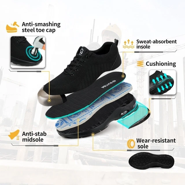 MEN WOMEN SAFETY Trainers Safety Shoes Steel Toe Cap Trainers Work ...