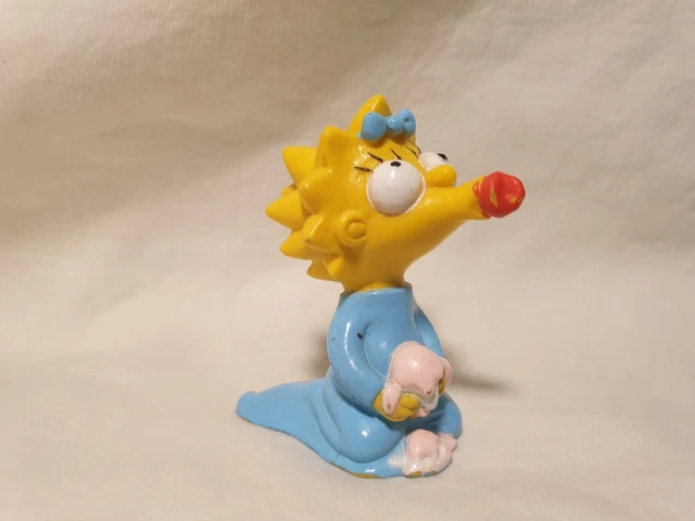 VINTAGE 1990 THE Simpsons Maggie Pacifier Ice Cream PVC Figure 2" Toy ...