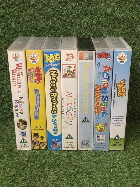 KIDS VINTAGE NURSERY Rhymes VHS Video Bundle X 7 Children’s Video Tapes ...