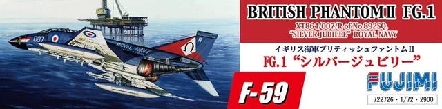FUJIMI MODELO 1/72 Serie F No.59 British Phantom II FG.1 Silverge Billy ...