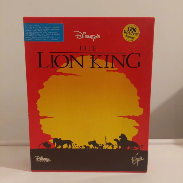 THE LION KING IBM PC Floppy Disc 3.5" Big Box Computer Game Virgin ...