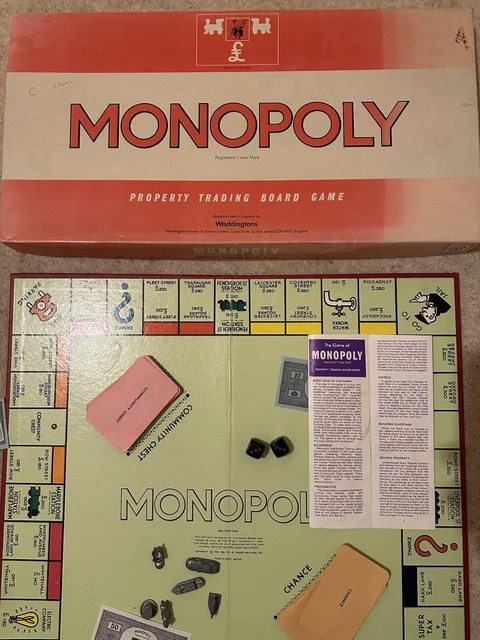 WADDINGTONS ORIGINAL MONOPOLY Board Game Vintage 1972 £13.24 - PicClick UK