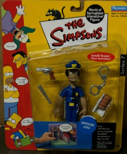 FIGURINE OFFICIER LOU The Simpsons World Of Springfield Neuve Dans Son ...