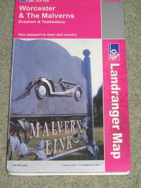 OS ORDNANCE SURVEY Landranger Map Sheet 150 Worcester & The Malverns ...