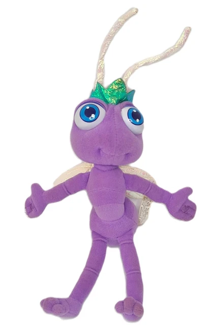 OFFICIAL DISNEY PIXAR A Bugs Life Princess Atta Purple Ant Plush Mattel ...