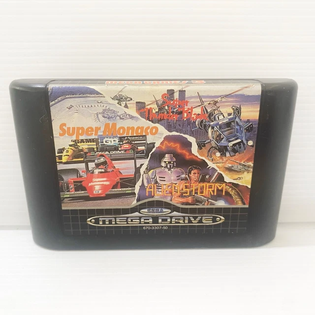 MEGA GAMES 3 - Super Monaco/ Alien Storm/ Thunder Blade Sega Mega Drive ...