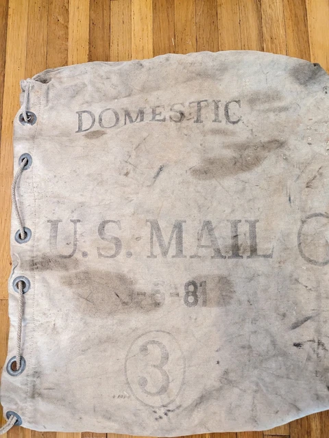 DOMESTIC US MAIL USPS Heavy Canvas Bag #3 Duffle Bag Mailman Postal J-6 ...