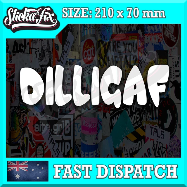 DILLIGAF 4X4 CAR vinyl STICKER funny DECAL 4WD Ute JDM Van Truck EUR 5 ...