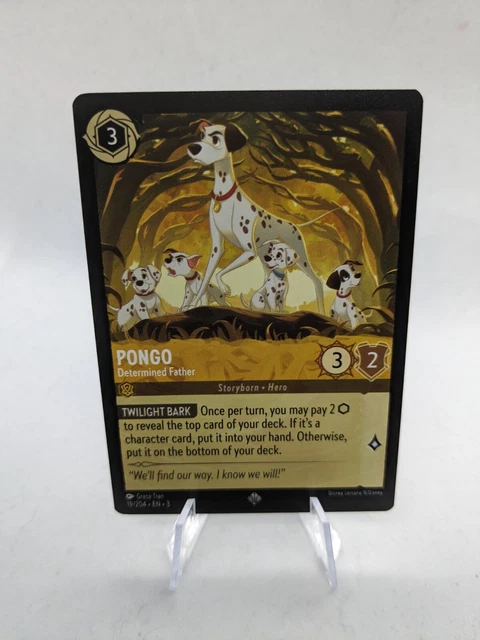 PONGO - DETERMINED Father 19/204 Super Rare Disney Lorcana into the ...