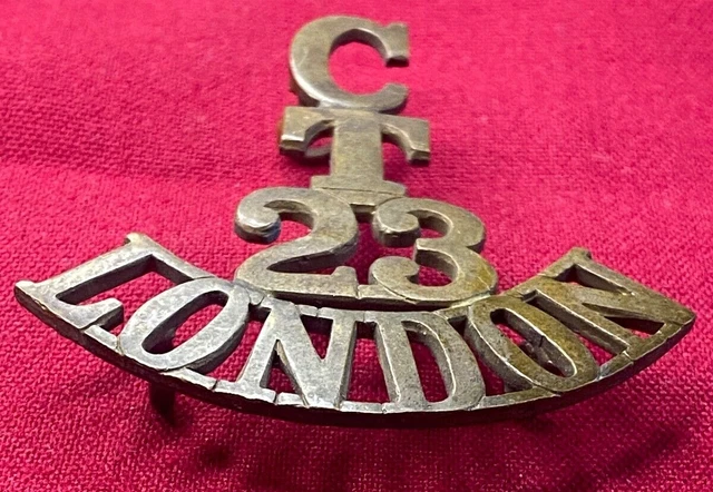ONE WW1 ERA 23rd Territorial Cadet Battalion London Regiment Shoulder ...