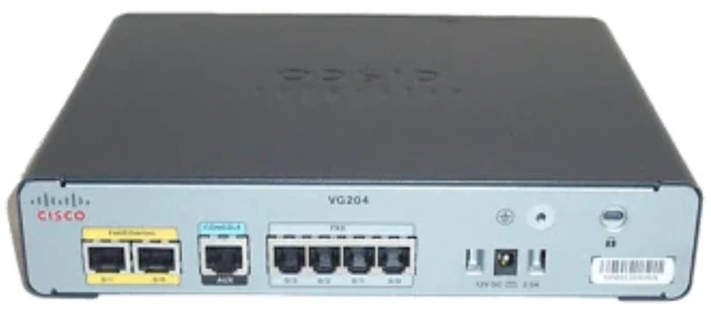 CISCO VG204 ANALOG Voice Gateway, 4 FXS Ports with Power Supply Open ...