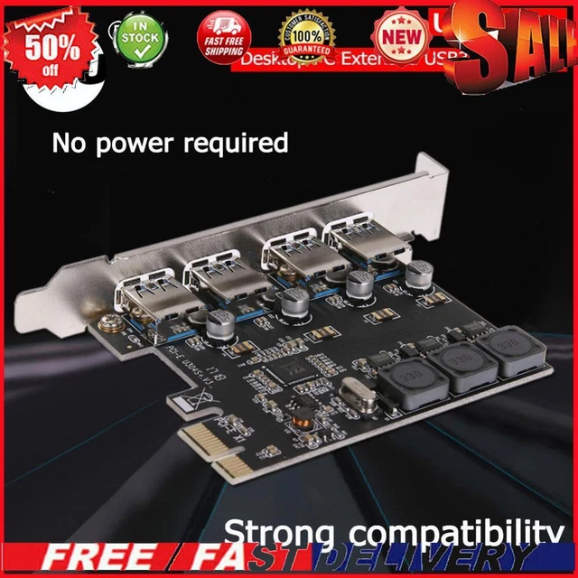 SSU U3V04S+ 4 Port USB 3.0 PCIe Expansion Card PCI Express USB Hub Adapter $20.49 - PicClick AU