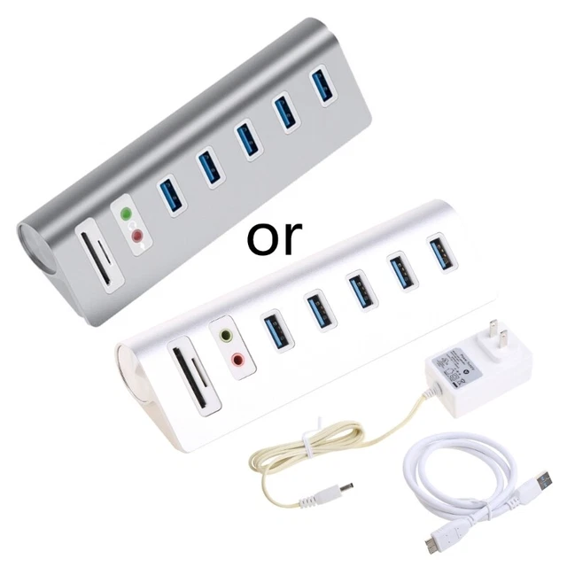 5 PORTS USB3.0 Docking Station Multi-function USB Splitter TF / Card ...