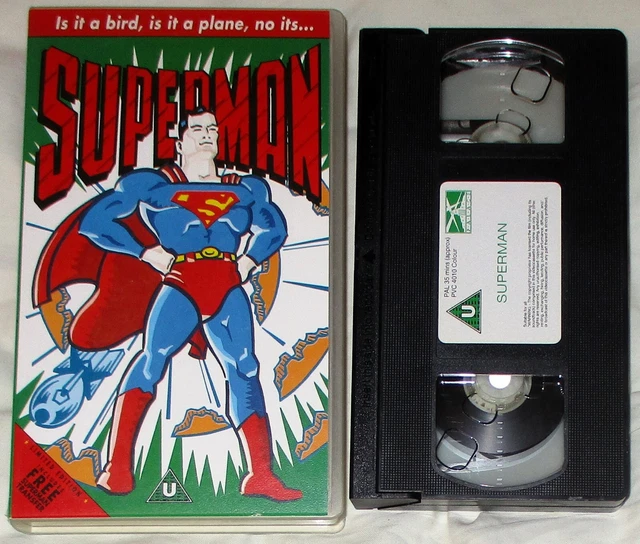 SUPERMAN (7 X 1940s Fleischer cartoons) - RARE UK VHS TAPE - DC Comics ...