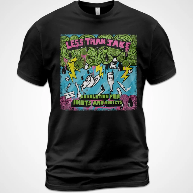 COTTON T-SHIRT LESS Than Jake Absolution for Idiots and Addicts Tee ...