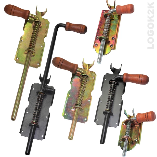 HEAVY DUTY SPRING Loaded Drop Bolt Stable Door Gate Garage Garden Shed ...