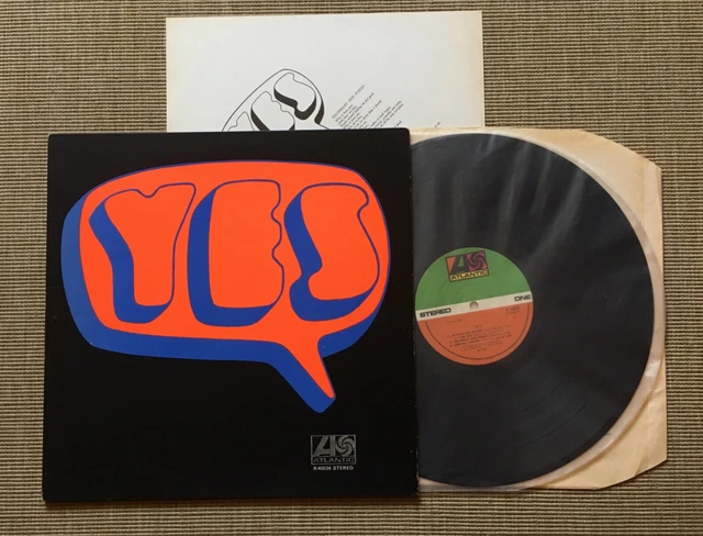 YES YES Debut Lp 1972 Uk Atlantic Repress Insert M- Vinyl Looks ...