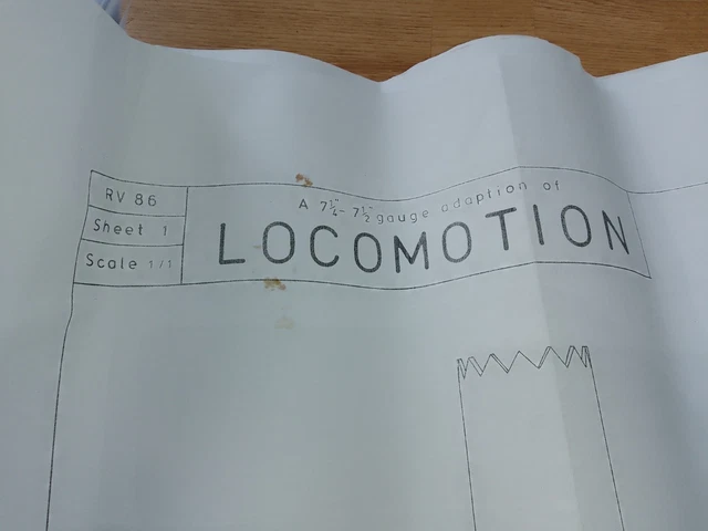 7.25& 0-4-0 GAUGE LIVE STEAM LOCO SCALE DRAWINGS A J Reeves 10 Pages ...