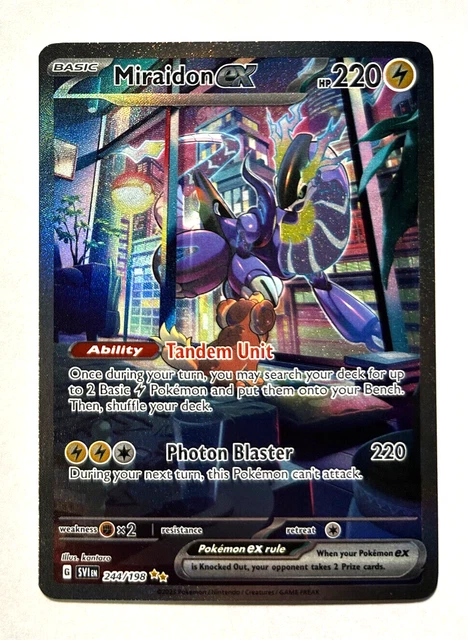 POKEMON SCARLET AND Violet - MIRAIDON EX ALTERNATE ART - 244/198 - NM/M ...