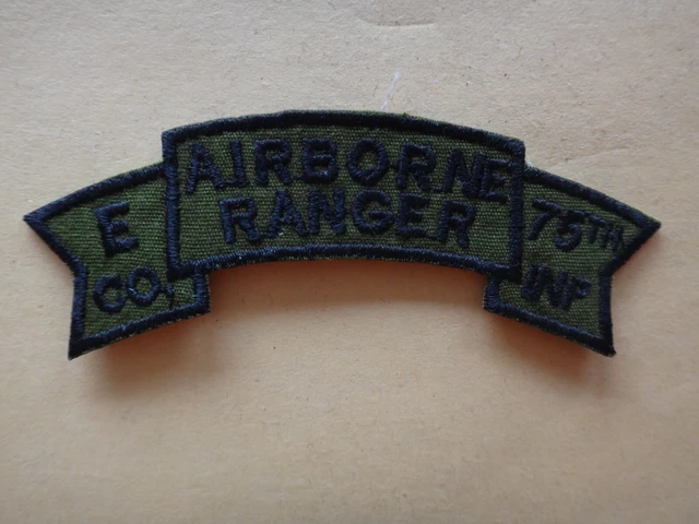 CO. 75TH INFANTRY Regiment AIRBORNE RANGER Vietnam War Subdued Scroll ...