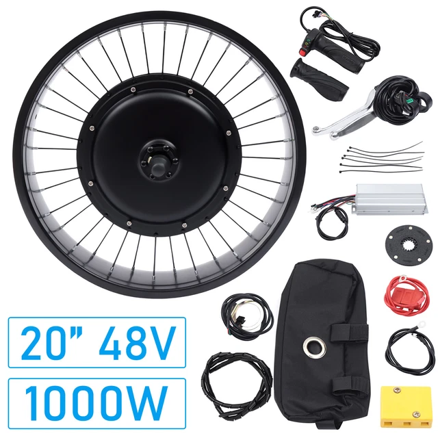 20& FRONT WHEEL E-Bike Electric Bicycle Conversion Kit Hub Motor 48V ...