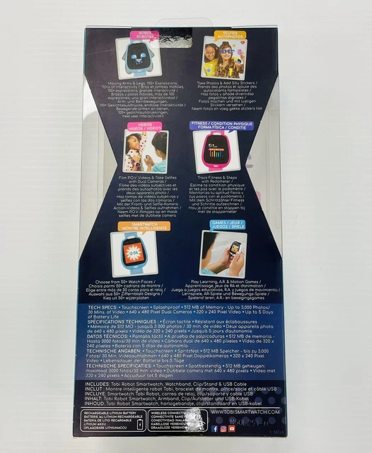 NEW! LITTLE TIKES Tobi Robot SmartWatch w. Learning GAMES &MORE!Pink ...