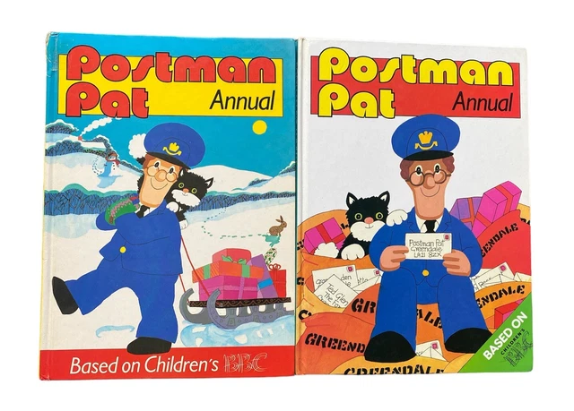 2 BOOK BUNDLE Children's Postman Pat Annuals Kids Hardback Book Job Lot ...