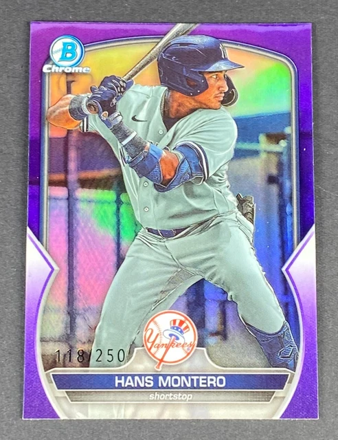 2023 BOWMAN DRAFT Chrome Hans Montero (Yankees) #BDC-12 Purple ...