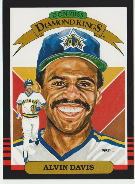 ALVIN DAVIS 1985 Donruss Super Diamond Kings 5x7 #18, Seattle Mariners ...