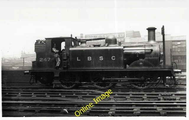 Railway Darkroom Photo Sr Stroudley D1 0 4 2t No 247 Unknown Shed C1920