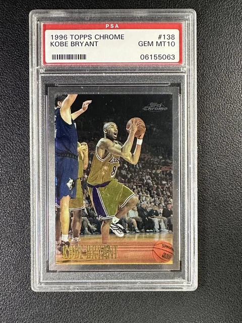 KOBE BRYANT PSA 10 1996 Topps cromo baloncesto #138 novato radiocontrol ...