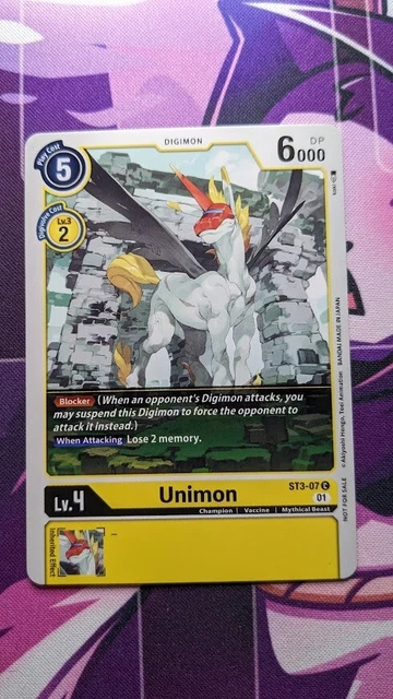 UNIMON ST3-07 ALTERNATE Art | Official Tournament Pack Digimon Card £1. ...