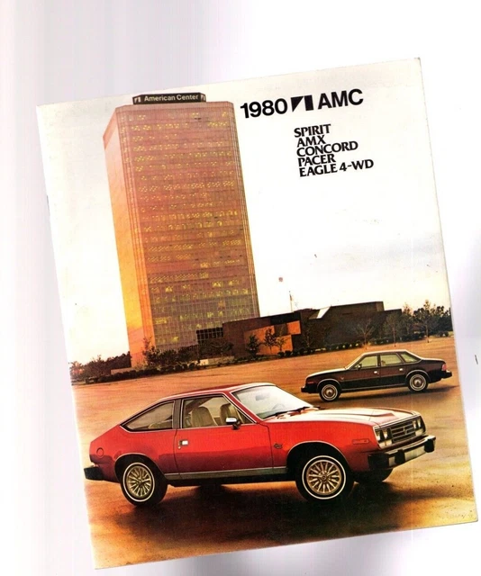 1980 AMC BROCHURE/CATALOG with Color Chart: AMX,SPIRIT,PACER,CONCORD ...