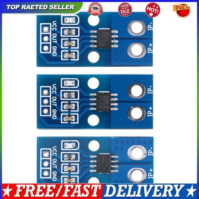 HALL CURRENT SENSOR Module Linear Current Sensor Detection Board for ...