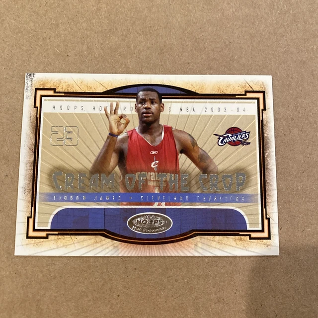 LEBRON JAMES RC 2003-04 Hoops Hot Prospects Cream of the Crop recrue #1 ...
